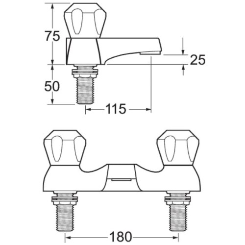 METHVEN/DEVA PROFILE DECK BATH FILLER - West BS Live