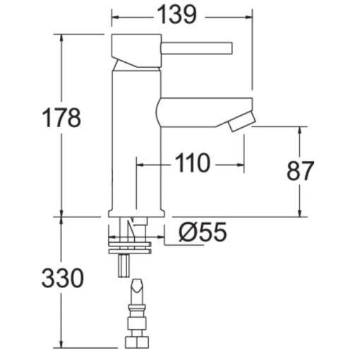 METHVEN/DEVA INSIGNIA MONO BASIN MIXER WITH WASTE - West BS
